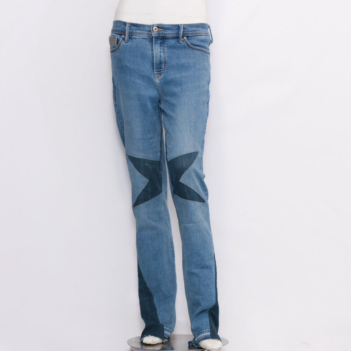 Ladies Reworked Levis Eye Catching Star Patches Jeans - Wholesale ...