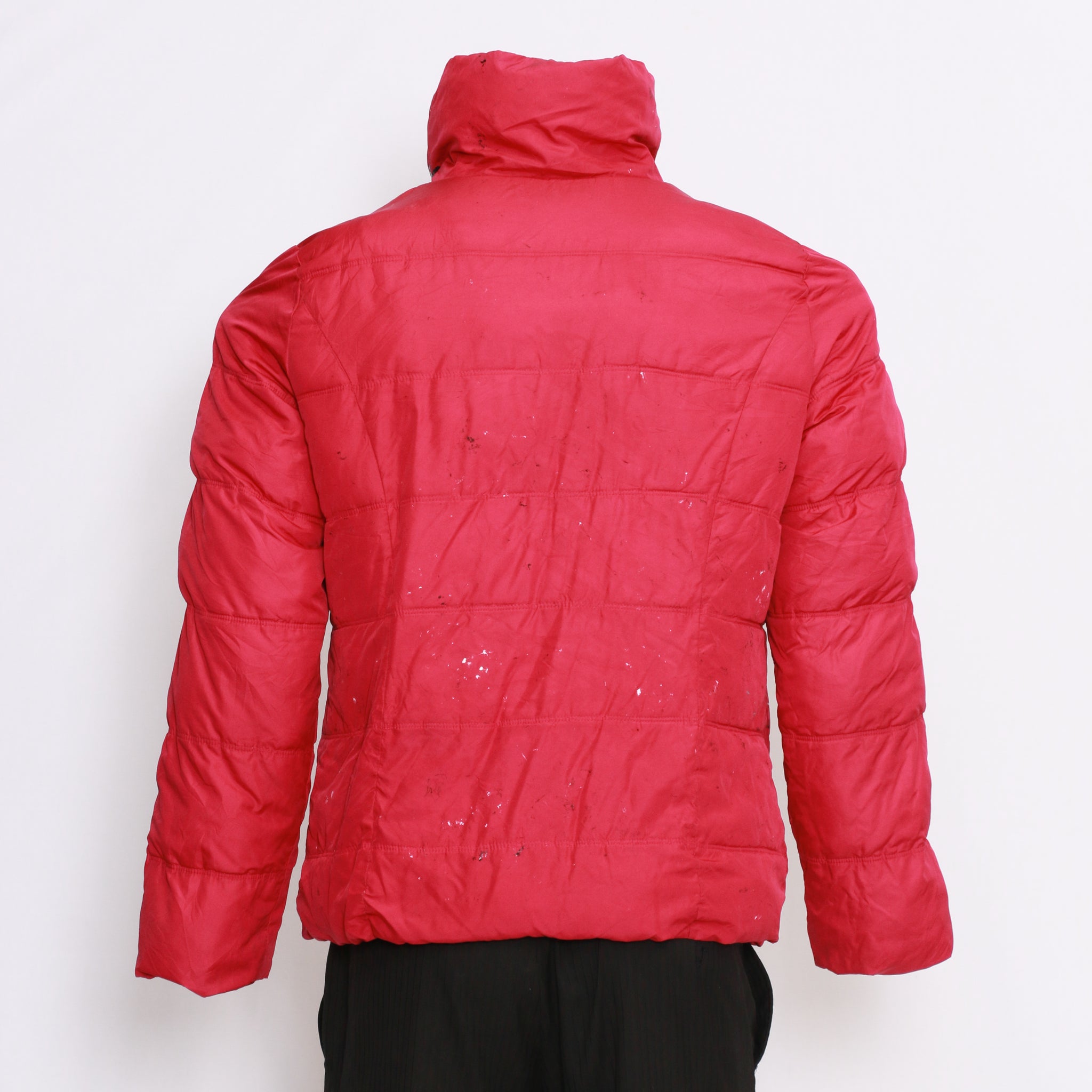 Puffer Jacket With Color Splatter – Creed Vintage