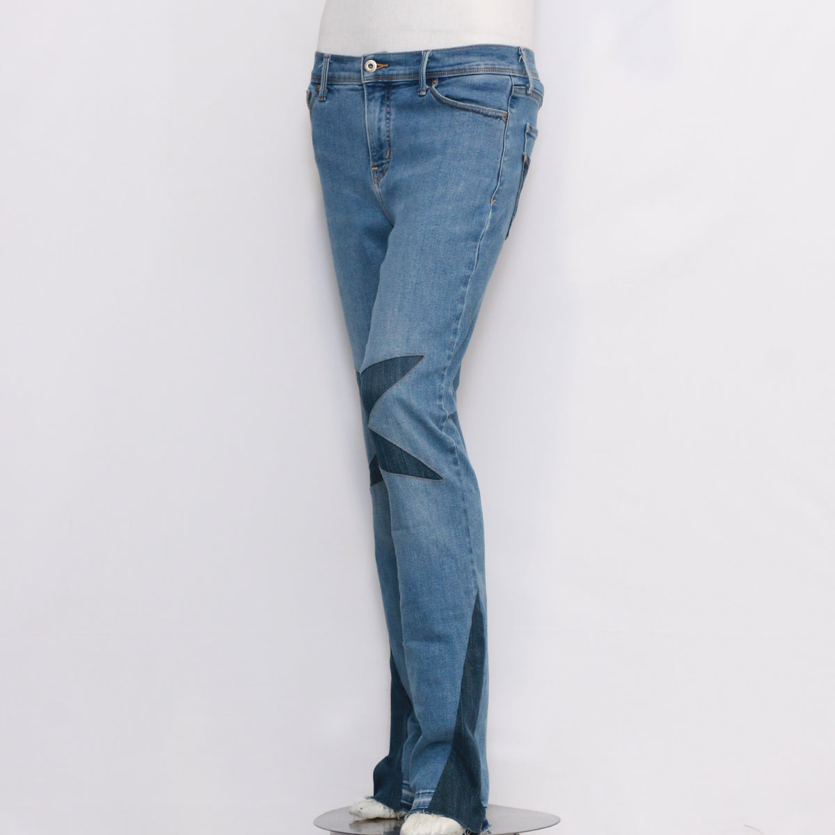 Ladies Reworked Levis Eye Catching Star Patches Jeans - Wholesale ...