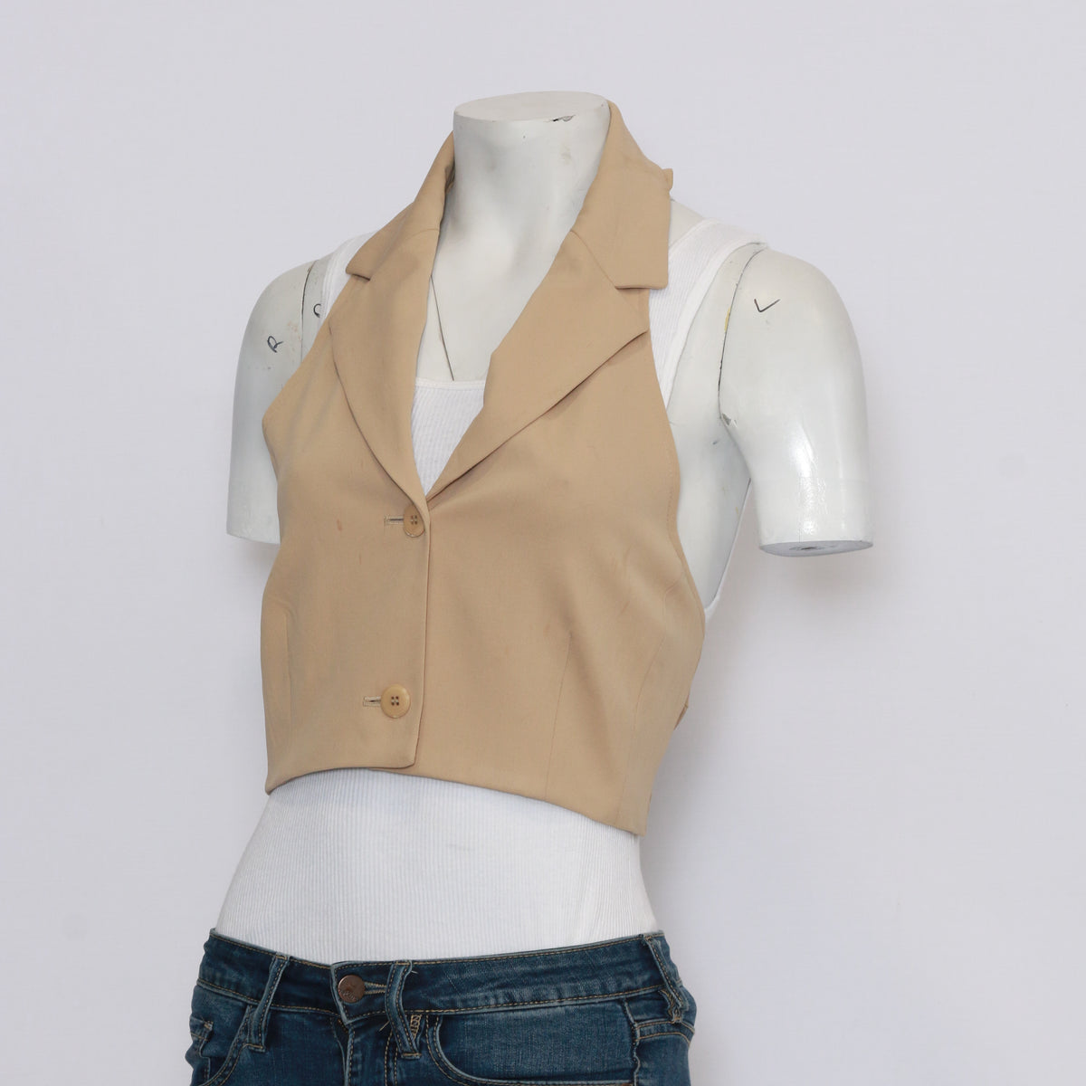 Ladies Reworked Graceful Halter Neck Gillet – Creed Vintage