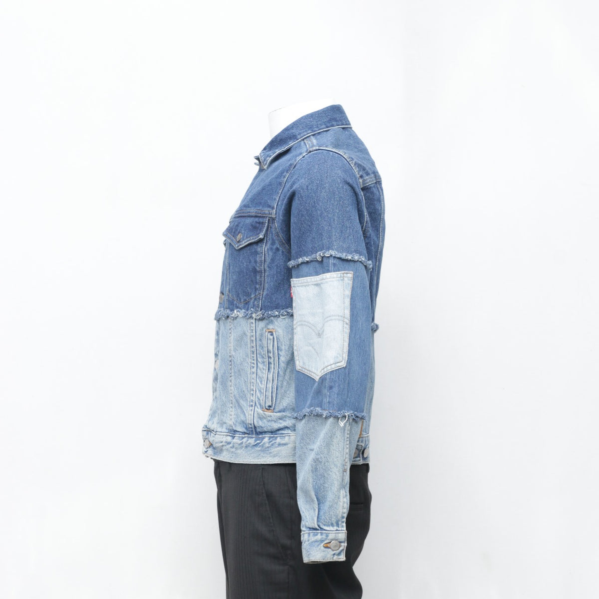Reworked Two Tone Denim Jacket - Wholesale – Creed Vintage