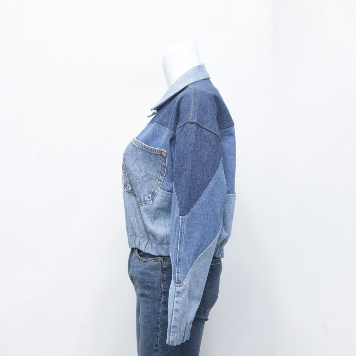Reworked Levi's Crop Zpper Denim Jacket - Wholesale – Creed Vintage