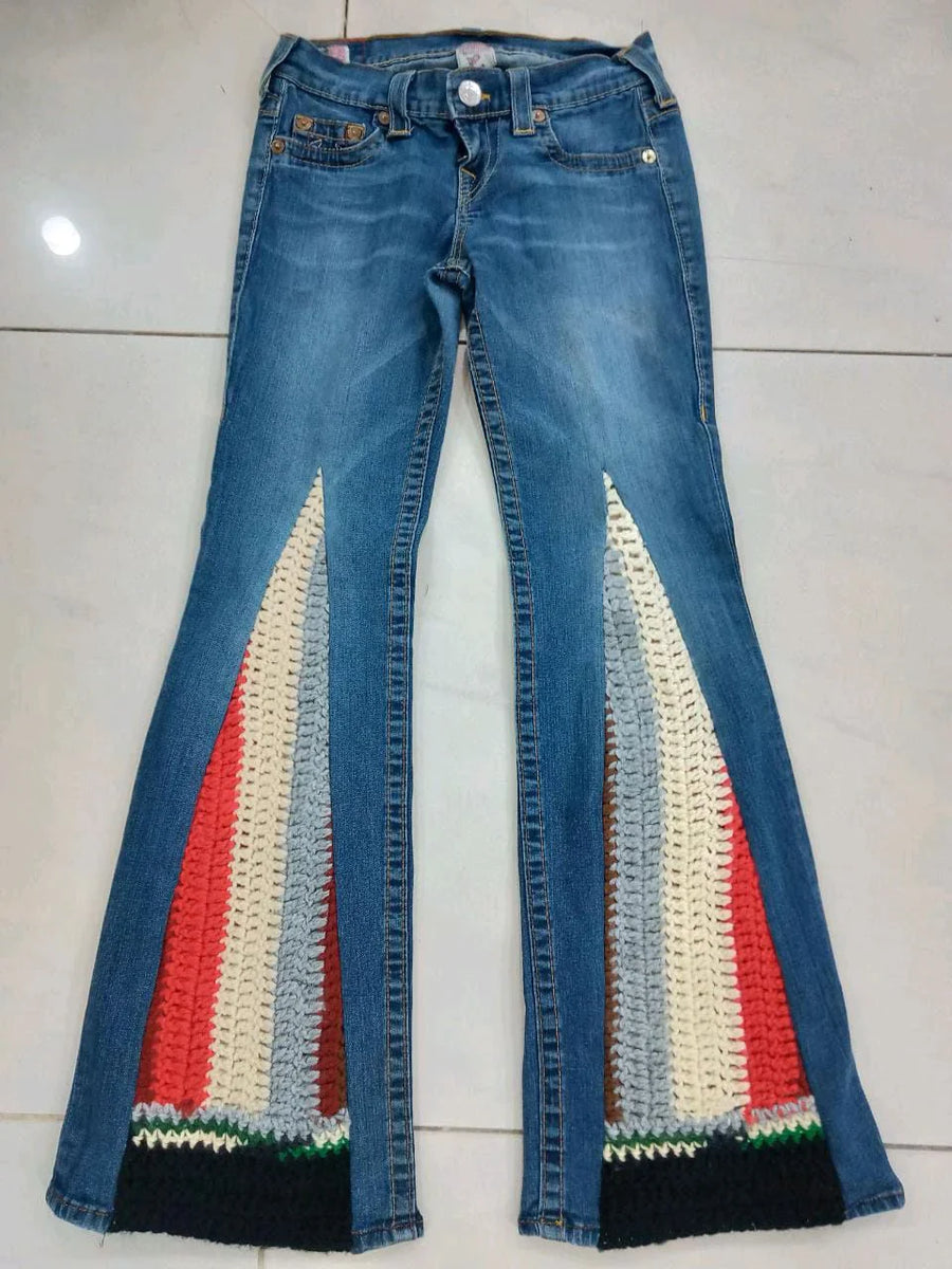 Reworked True Religion Flared Denim Pants - Wholesale – Creed Vintage